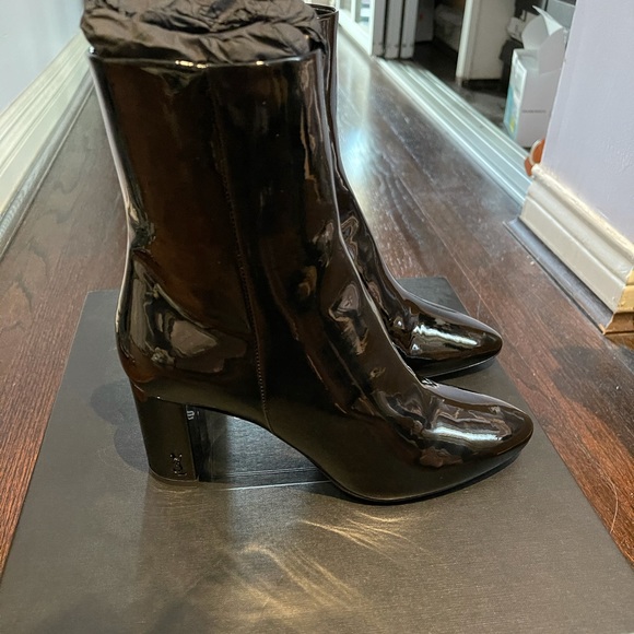 Yves Saint Laurent | Shoes | Brand New Ysl Lou Patent Leather Ankle ...